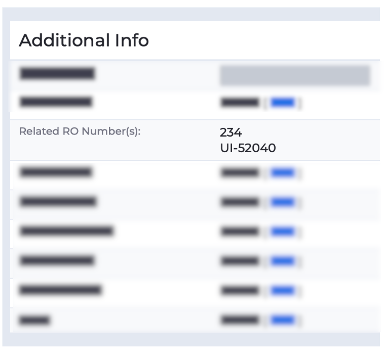 Related RO Numbers – DMS and DBS Integrations